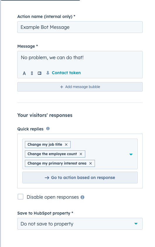 HubSpot Chatflows: Using a chatbot to validate and update CRM information